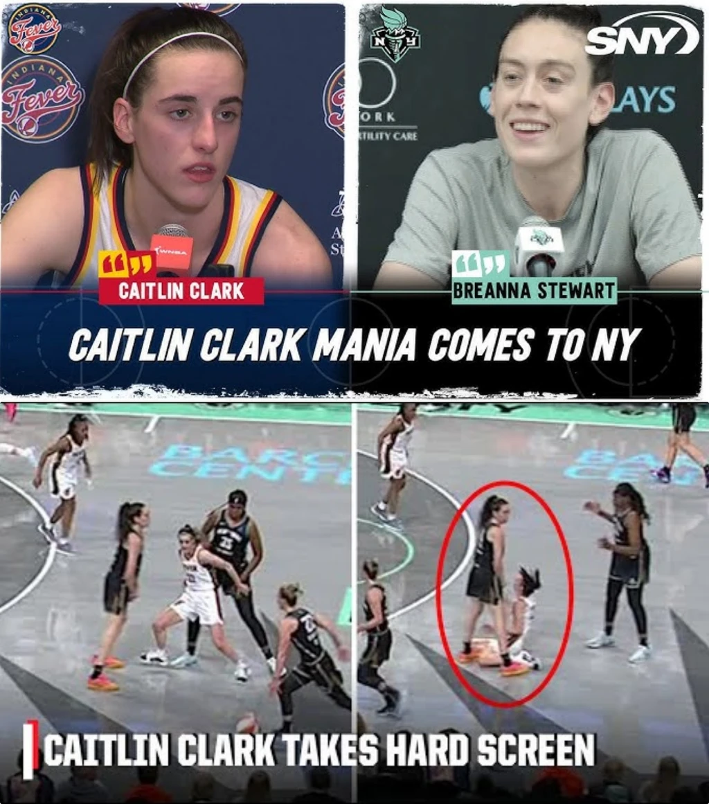 🚨caitlin Clark Takes Hard Screen From Breanna Stewart 😬 Wnba On Espn